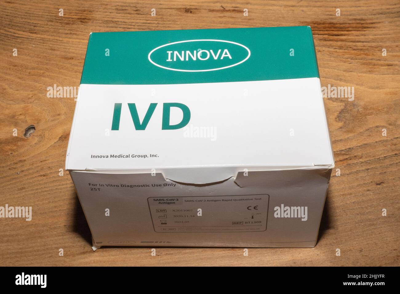 Innova Lateral Flow Rapid Antigen Test Kit, Box, IVD Stockfotografie ...