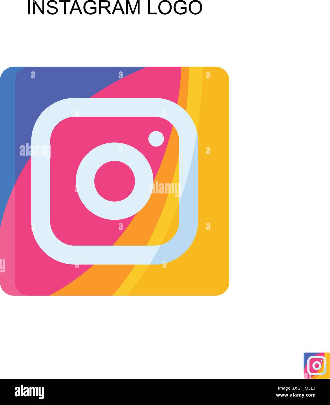 Instagram-Logo einfaches Vektor-Symbol. Illustration Symbol Design ...