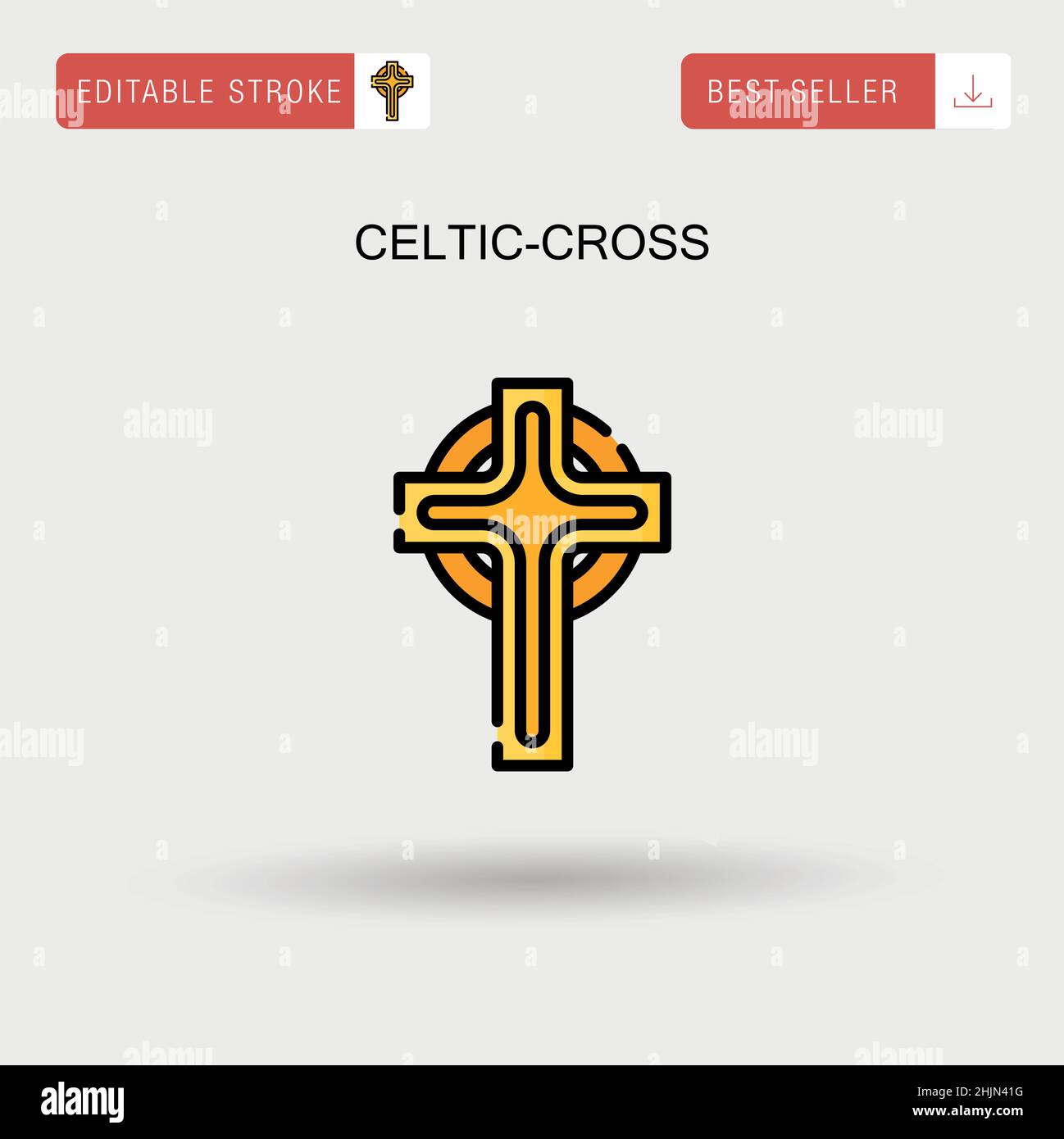 Keltisches kreuz silhouette Stock-Vektorgrafiken kaufen - Alamy