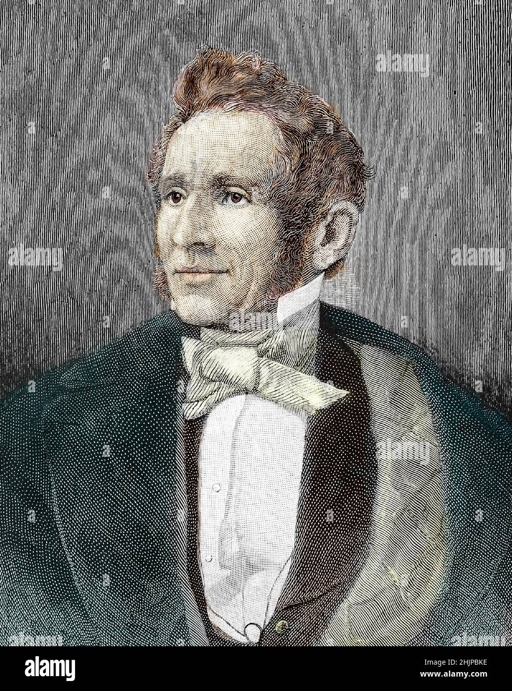 Portrait de Charles Goodyear (1800-1860) Chimiste americain (Chemiker ...