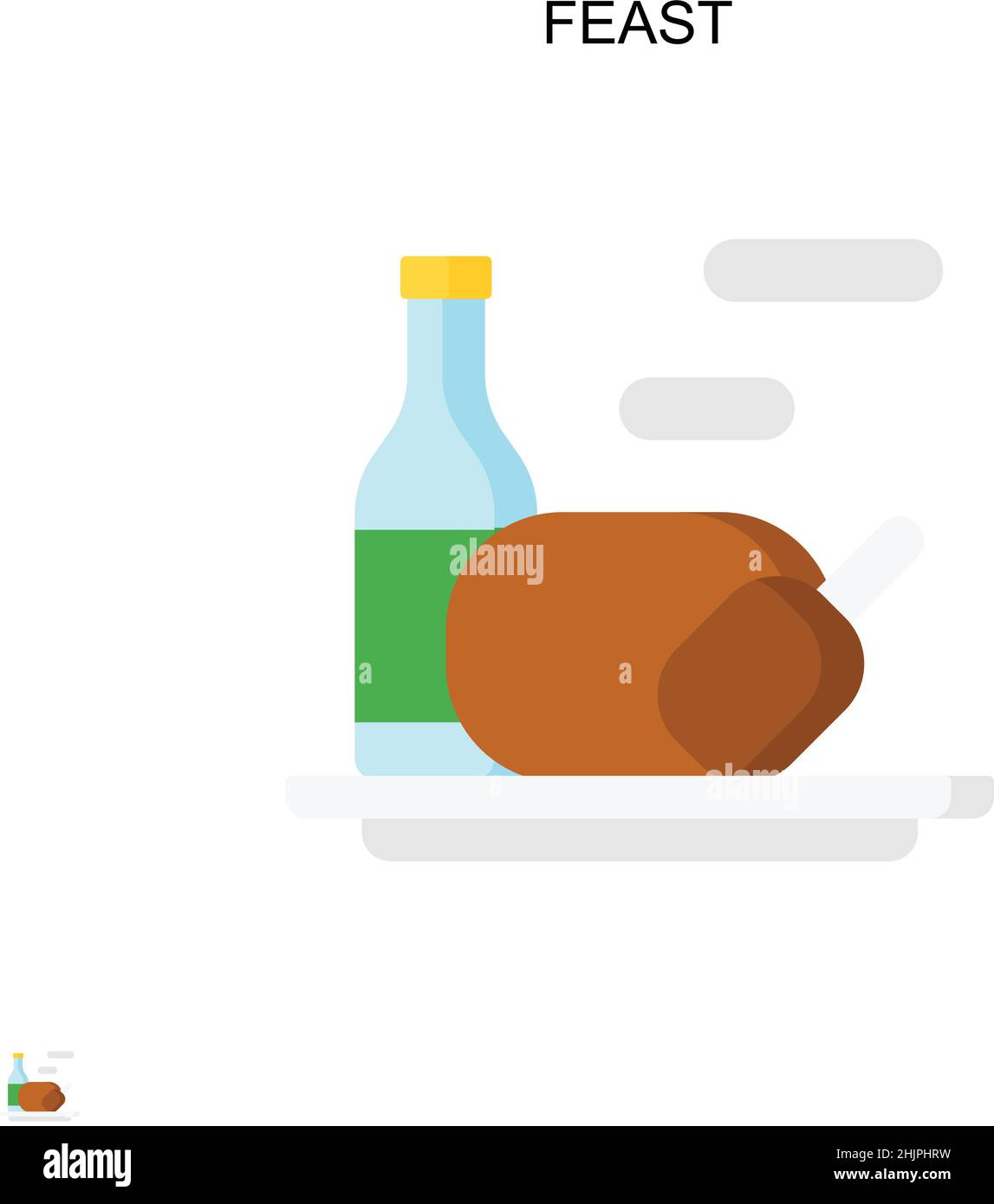 Einfaches Vektor-Symbol für Festmahl. Illustration Symbol Design ...