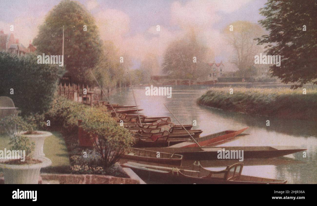 Halliford, ein ruhiger Ort, der viel von Angler besucht wird. Thames ...