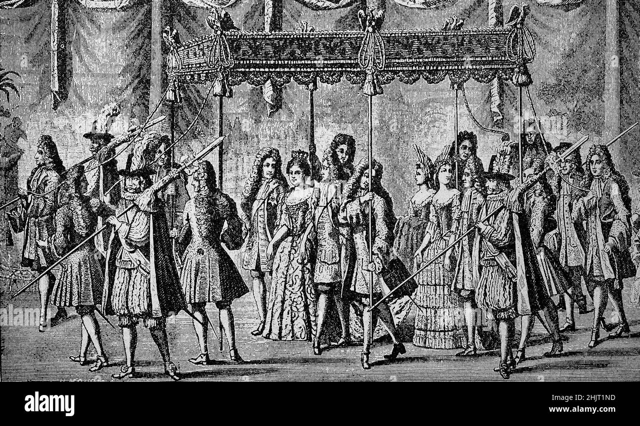 Krönungszug des Königs Friedrich I. von Preußen, Königin Sophie ...