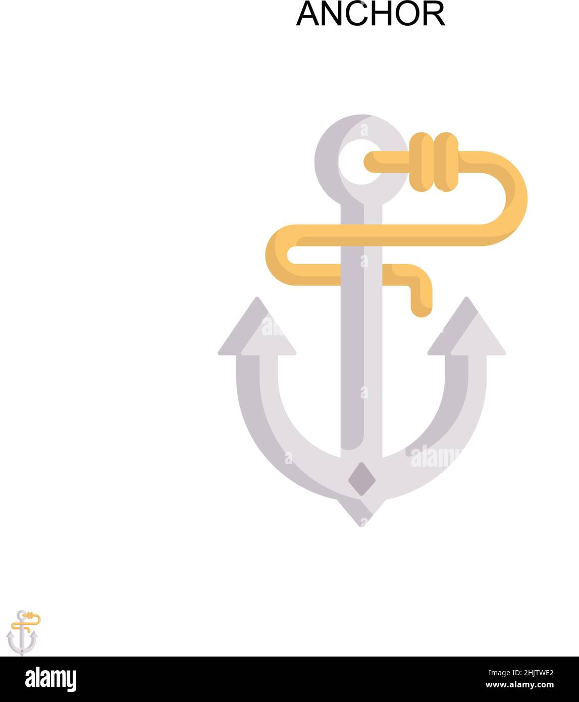 Einfaches Vektorsymbol verankern. Illustration Symbol Design-Vorlage ...