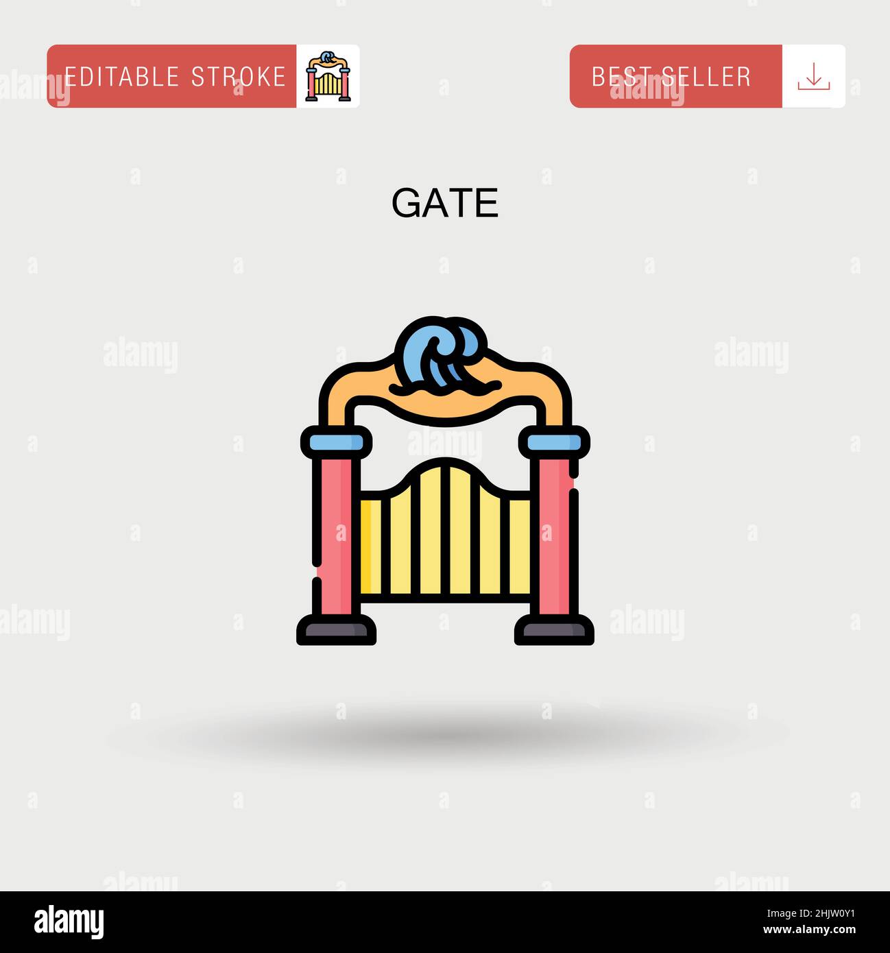 Eingang eisentor Stock-Vektorgrafiken kaufen - Alamy