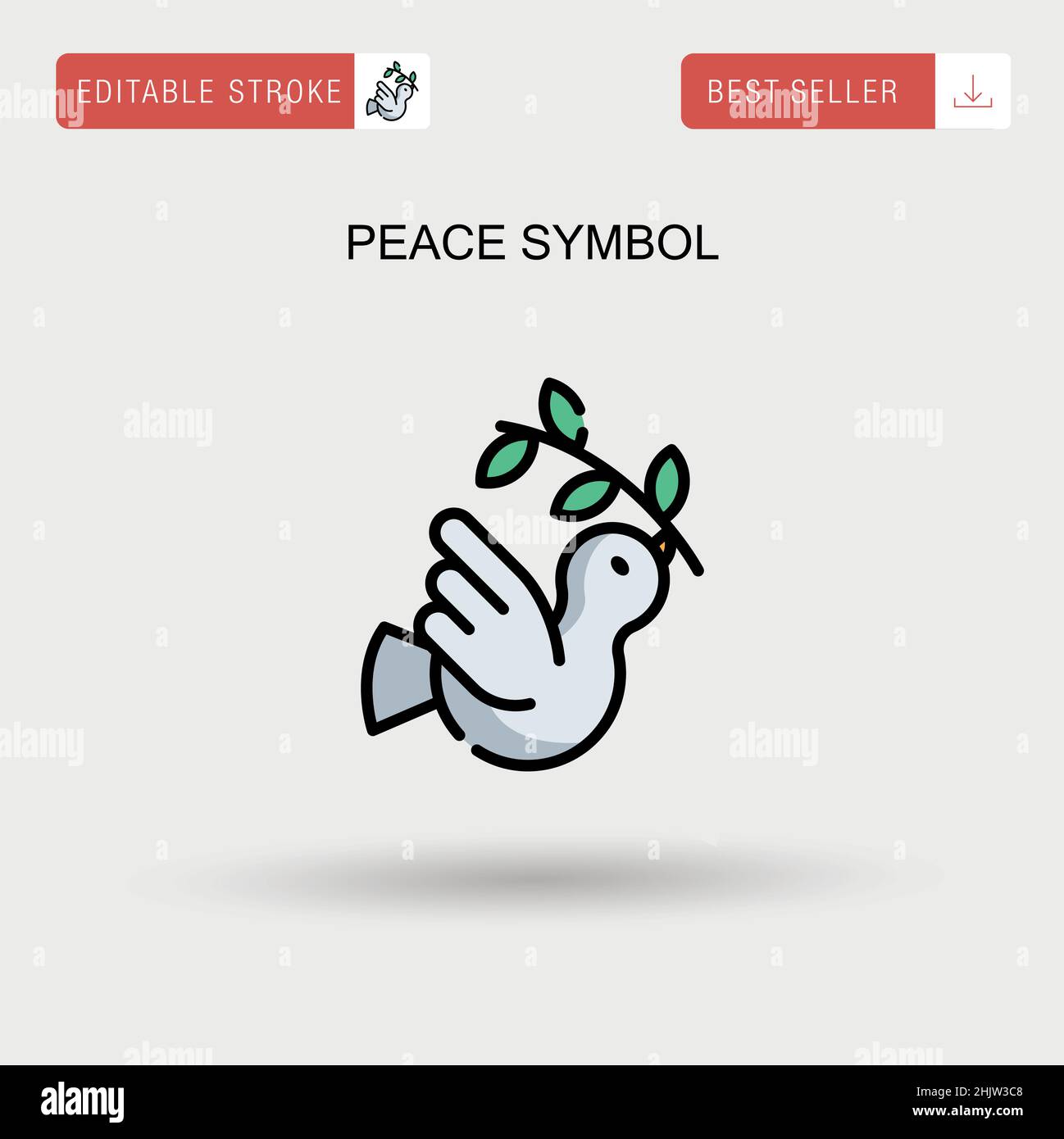 Hand peace symbol sign icon Stock-Vektorgrafiken kaufen - Alamy