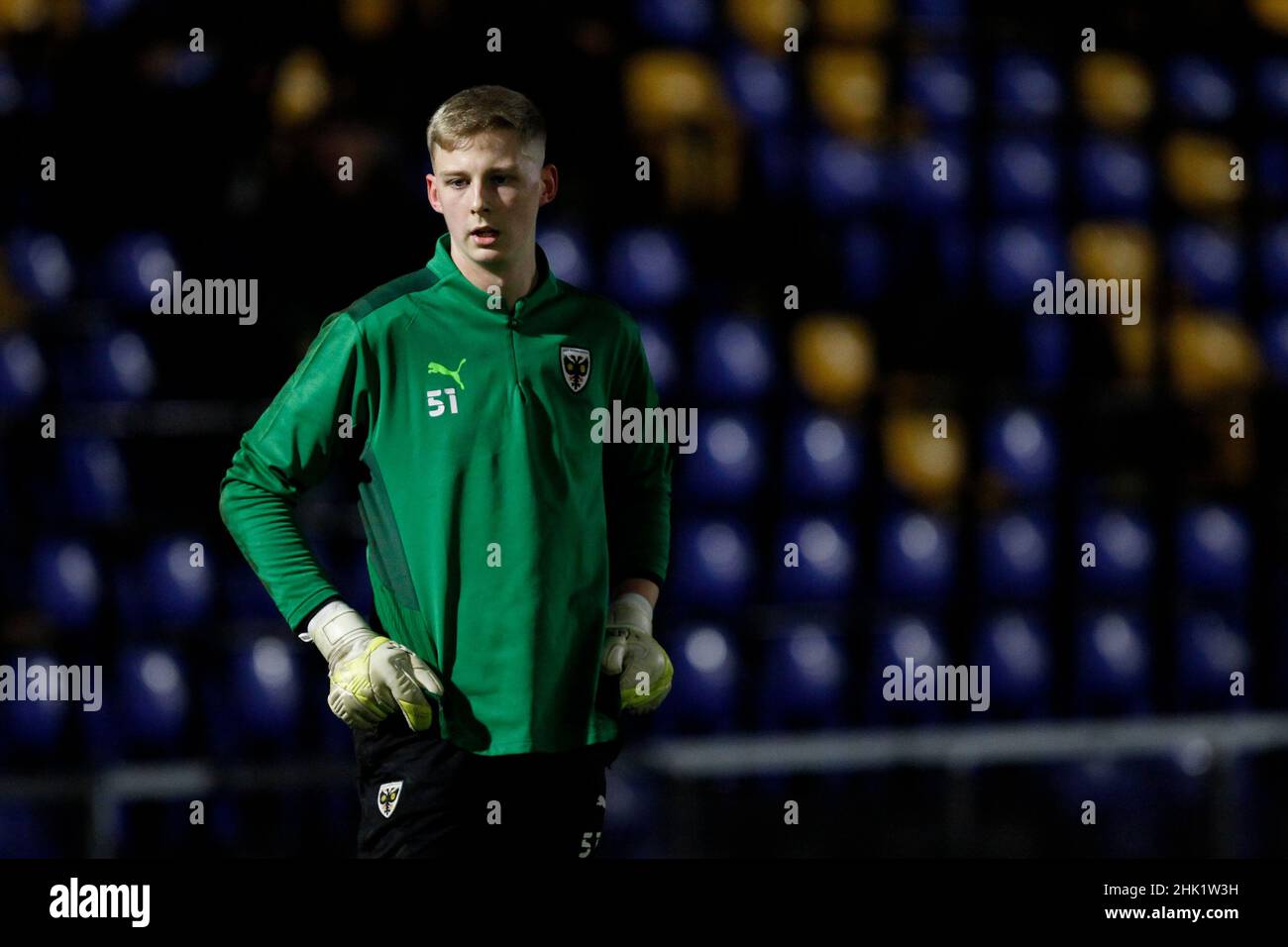 London, Großbritannien. 01st. Februar 2022. Nathan Broome von AFC ...