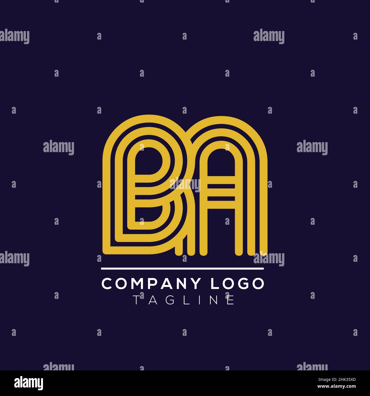 Buchstabe BA Alphabet Logo Zeichen Symbol. Modernes Vektor-Logo-Design ... Buchstabe BA Alphabet Logo Zeichen Symbol. Modernes Vektor-Logo-Design ...