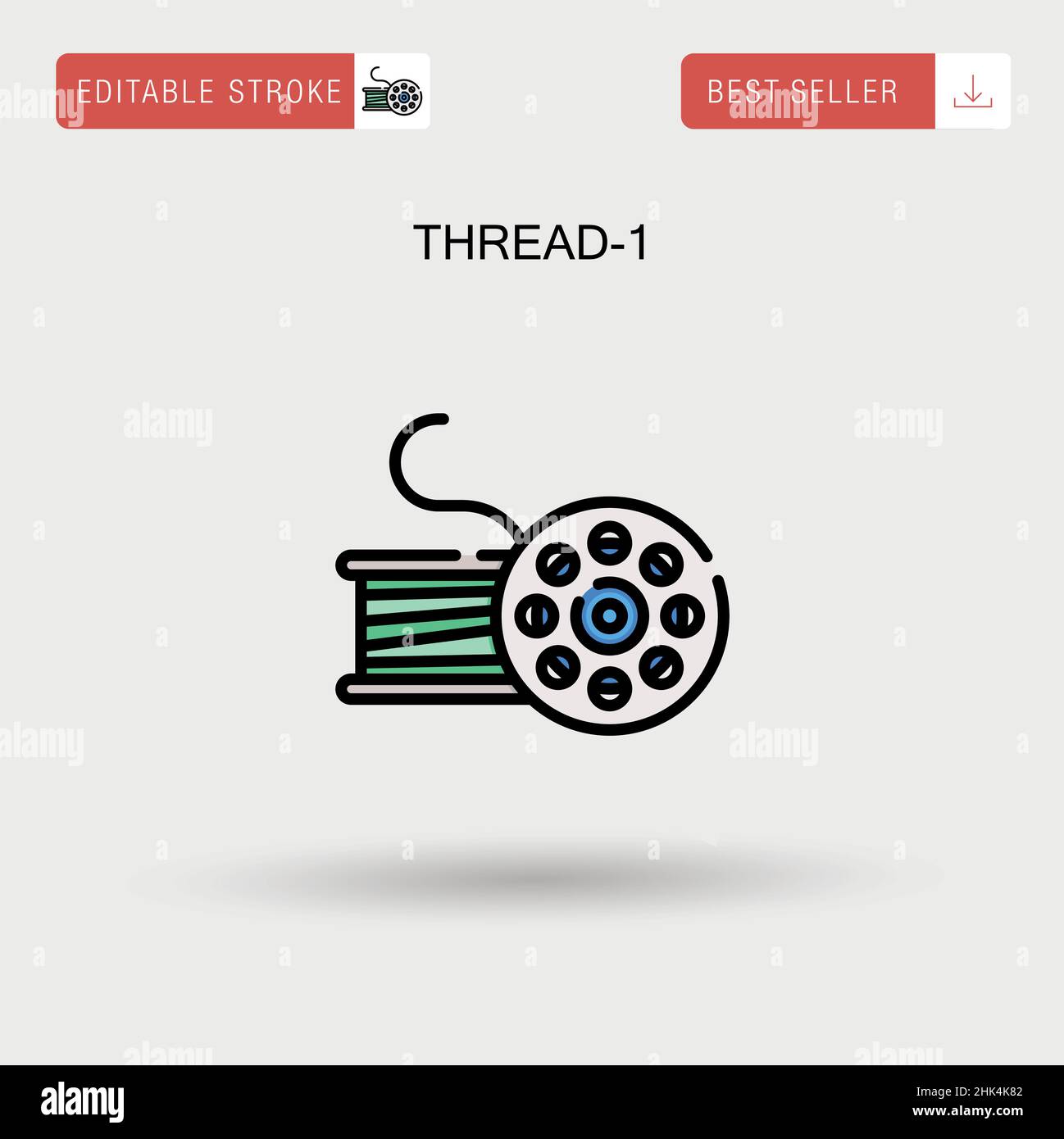 Needle thread icon sewing sign Stock-Vektorgrafiken kaufen - Alamy