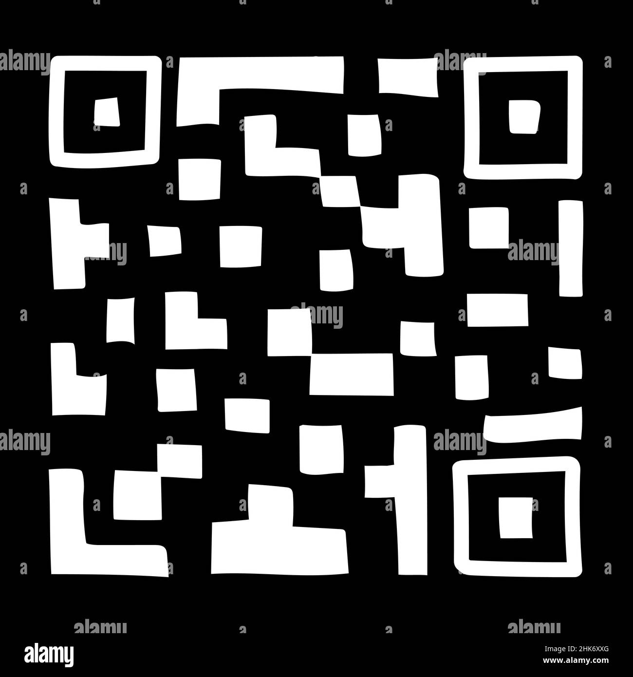 QR - Code auf schwarzem Hintergrund isoliert. Universal Product Scan ...