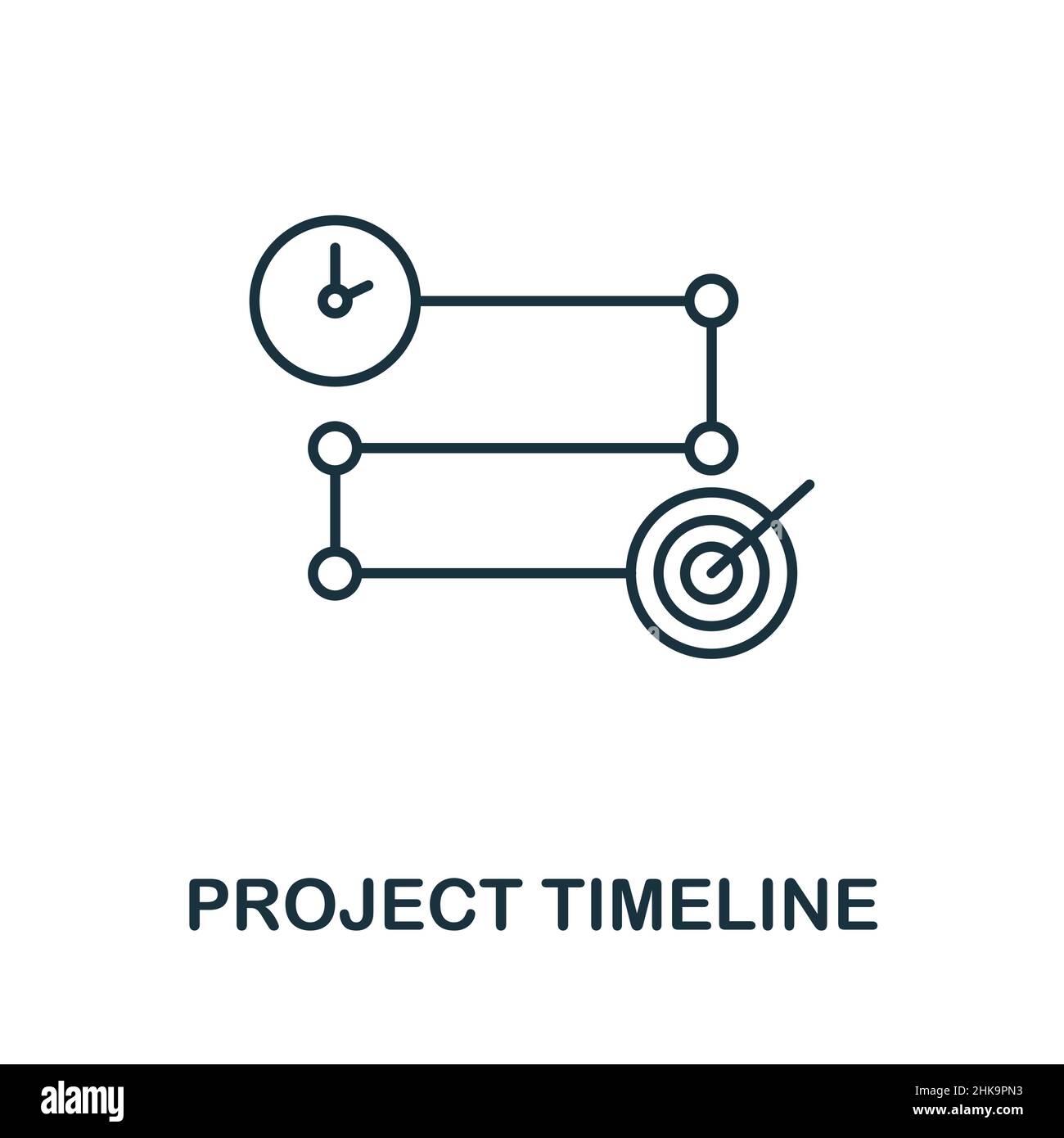 Projektzeitplansymbol. Linienelement aus der Sammlung zur ...