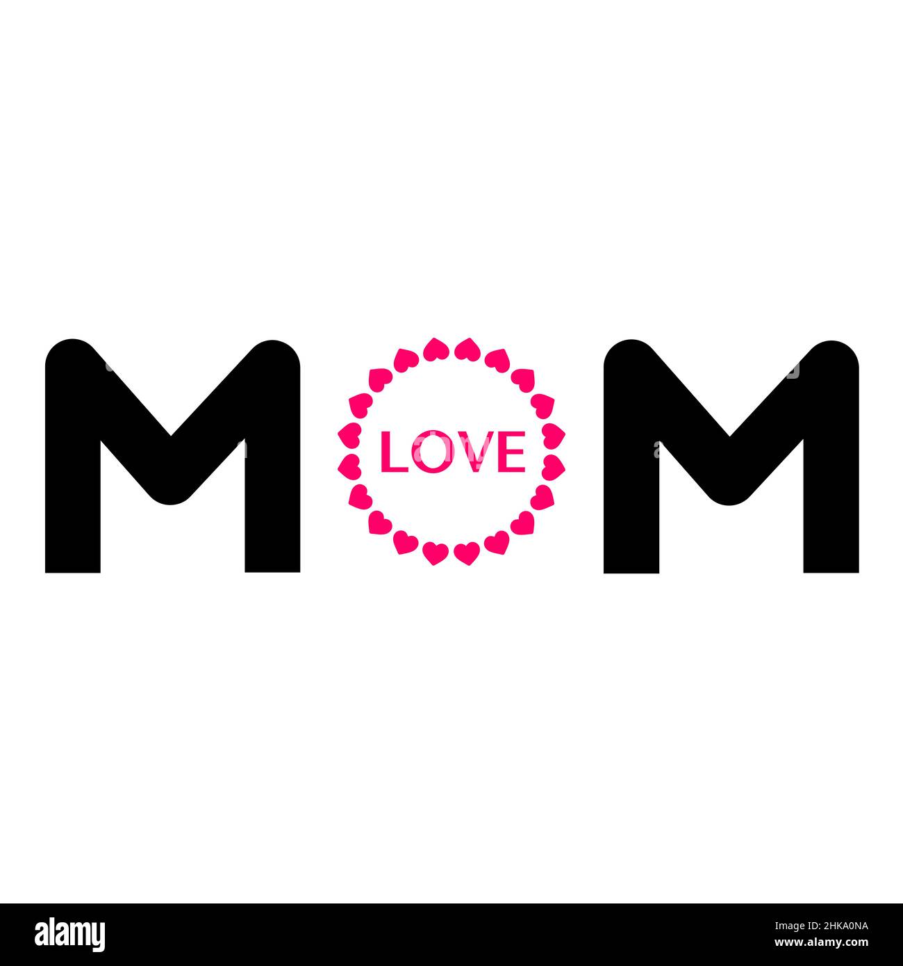 Ich liebe Mama Grußkarte Vektor Illustrator Design Stock-Vektorgrafik ...