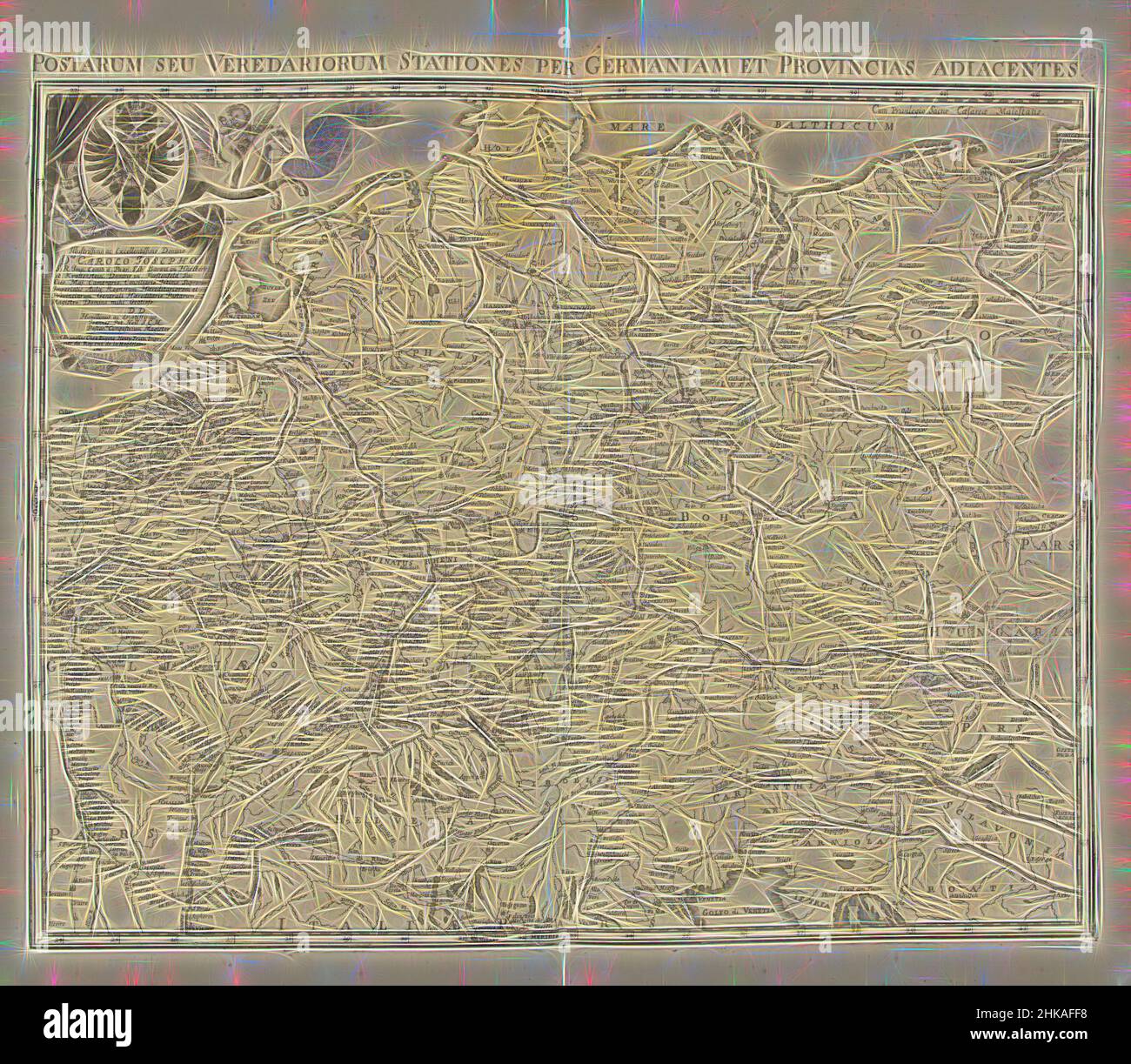 Inspiriert von der Karte der Postwege durch das Deutsche Reich, 1711 ...