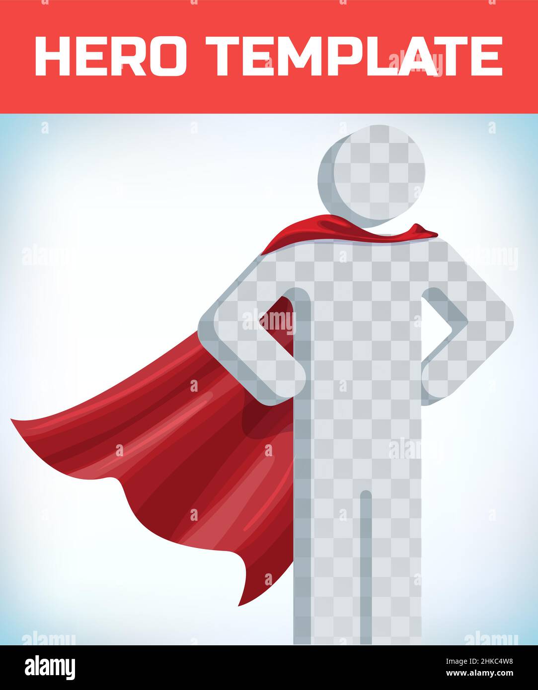 Roter Umhang. Umhang mit Superhelden. Superhelden-Cover. Roter Hero ...