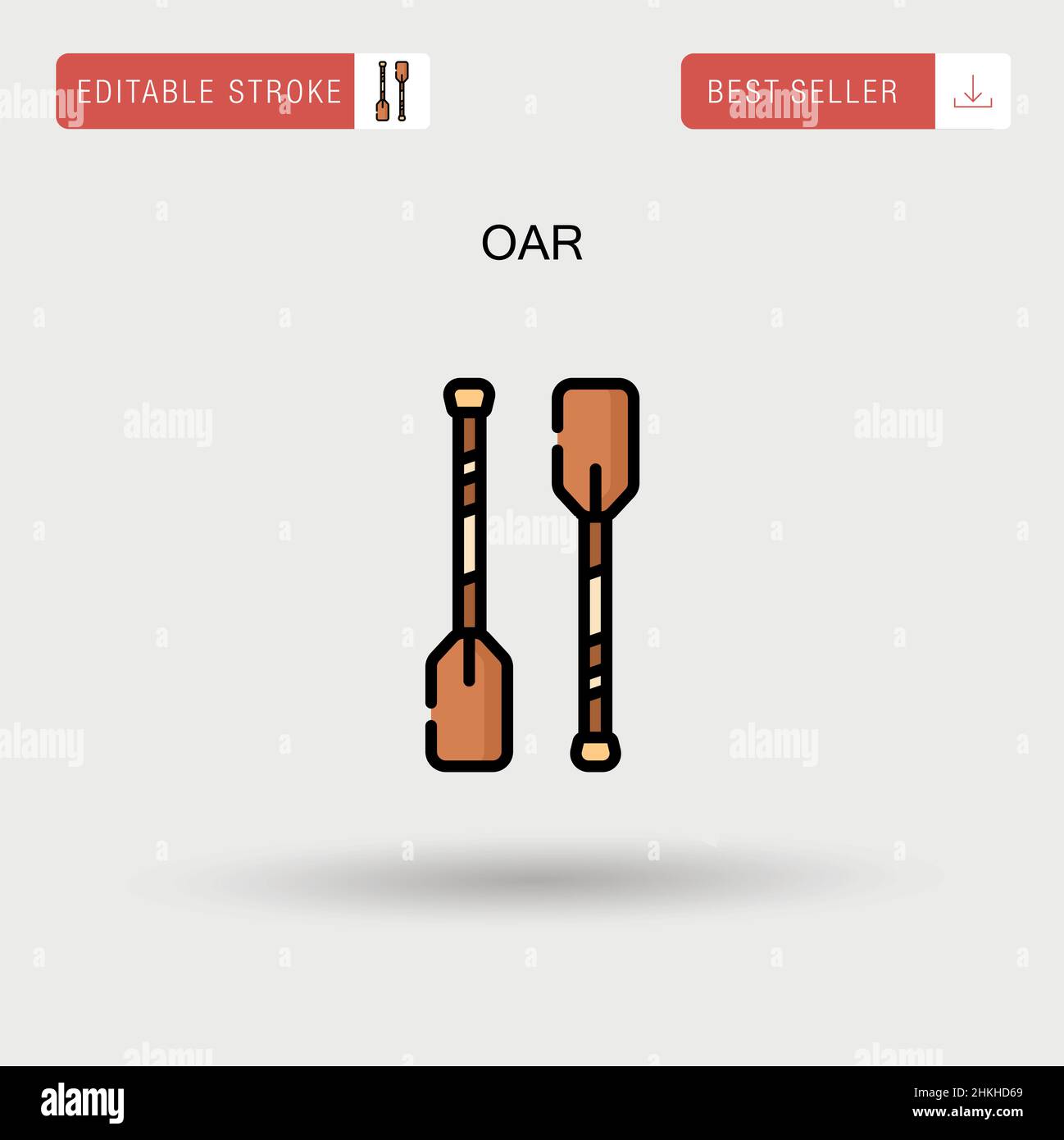 Rowing oar white background Stock-Vektorgrafiken kaufen - Alamy