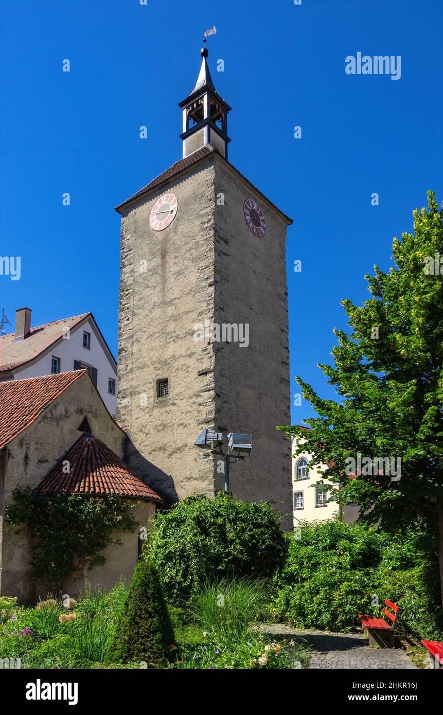 Lindau am Bodensee, Bayern, Deutschland, Europa: Die St. Peter-Kirche ...