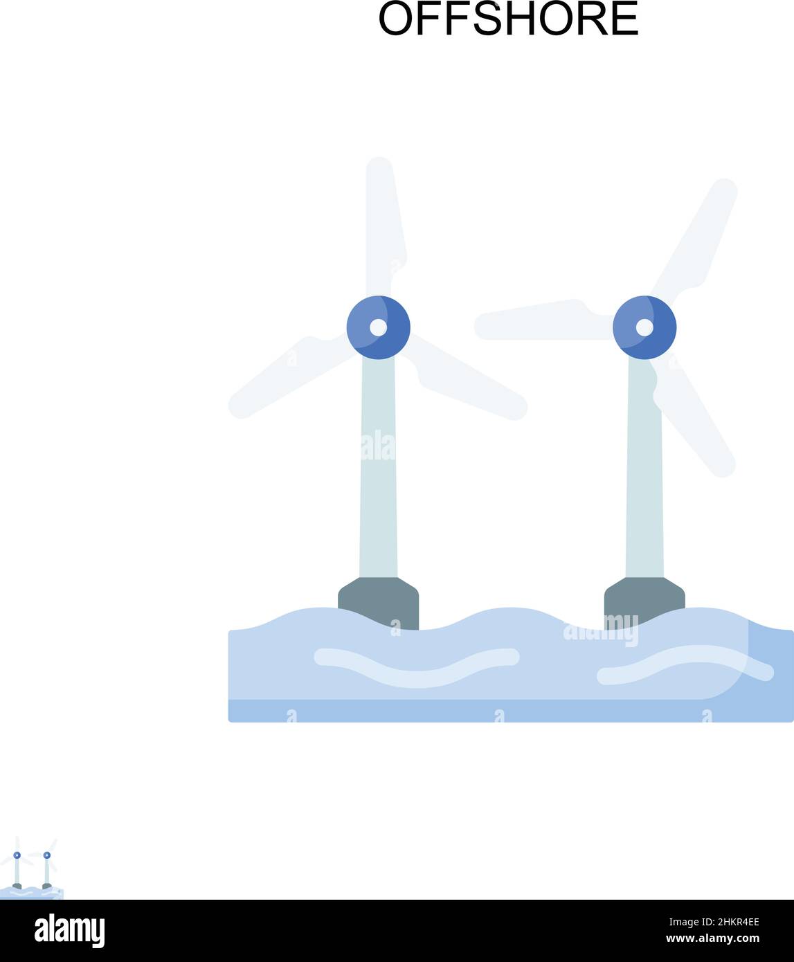 Einfaches Vektor-Symbol für Offshore. Illustration Symbol Design ...