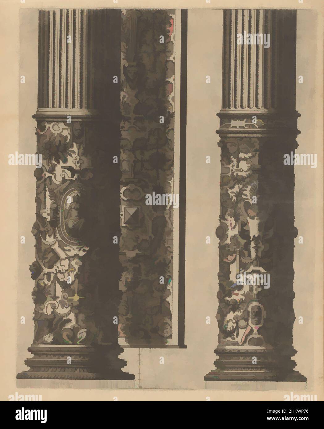 Kunst inspiriert von zwei 'columnae caelatae', in The Composite and ...