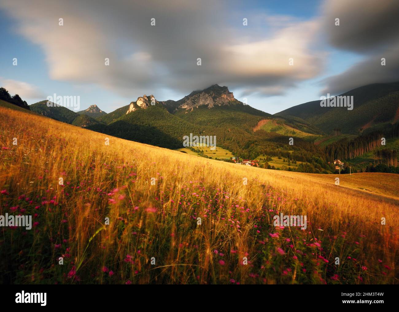 Slowakische Nationalparklandschaft Mala Fatra - Blick vom Velky ...