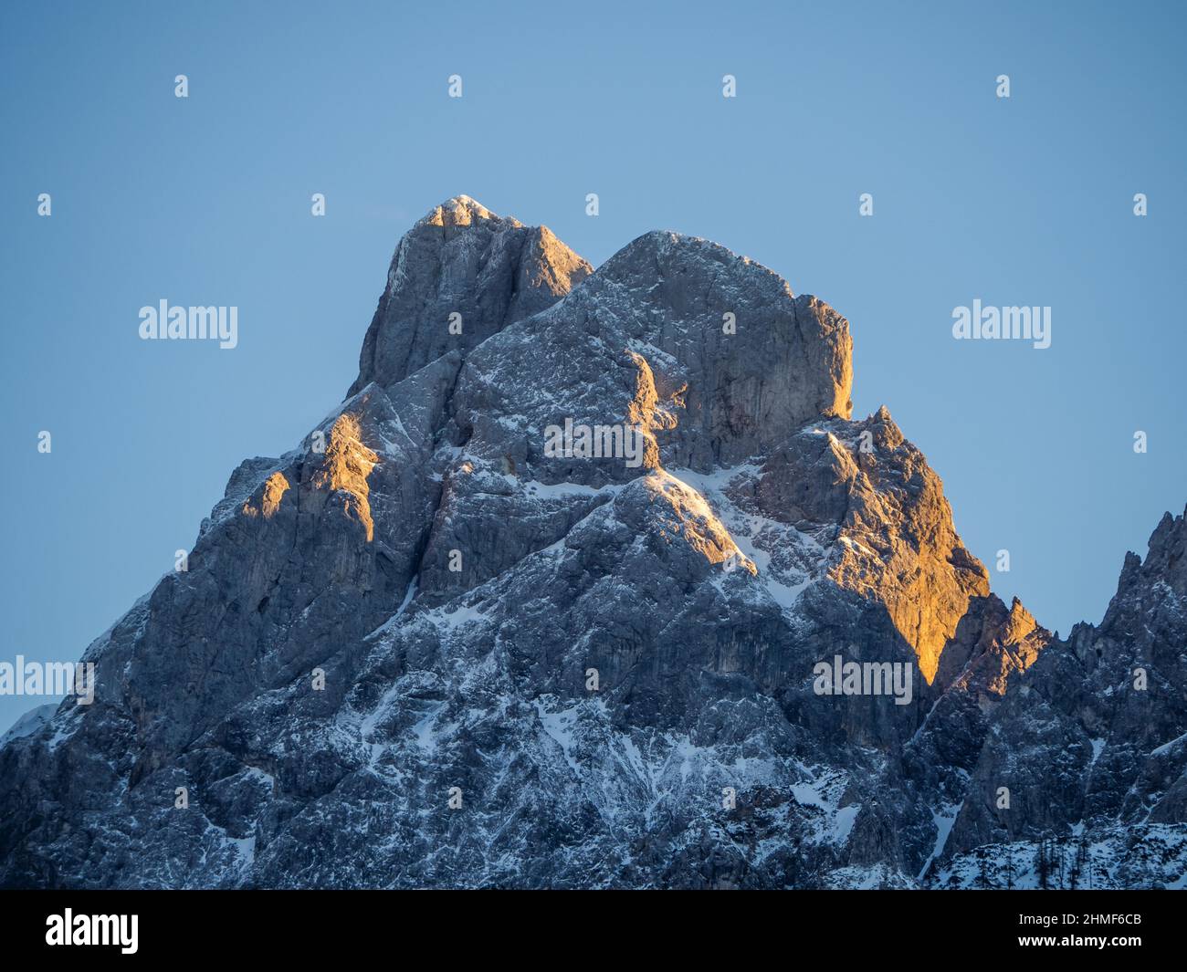Admonter Reichenstein im Abendlicht, Weng bei Admont, Nationalpark ...