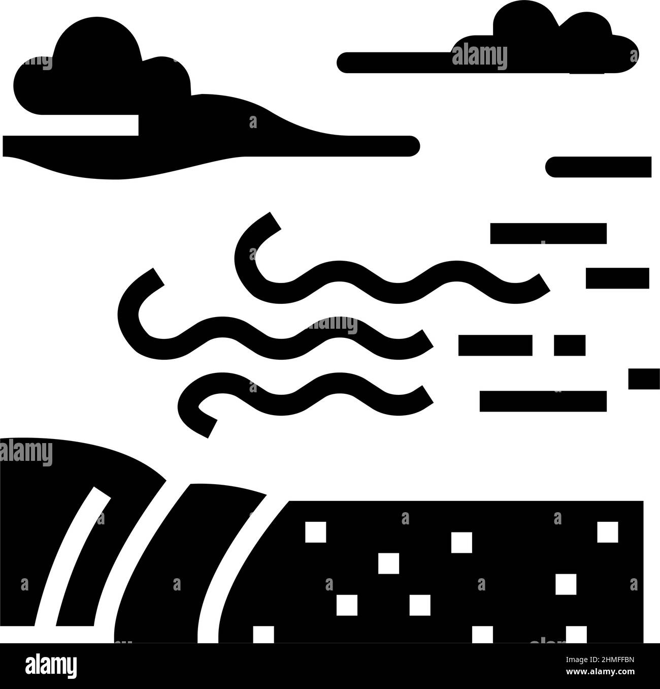 Erosion sign Schwarzweiß-Stockfotos und -bilder - Alamy