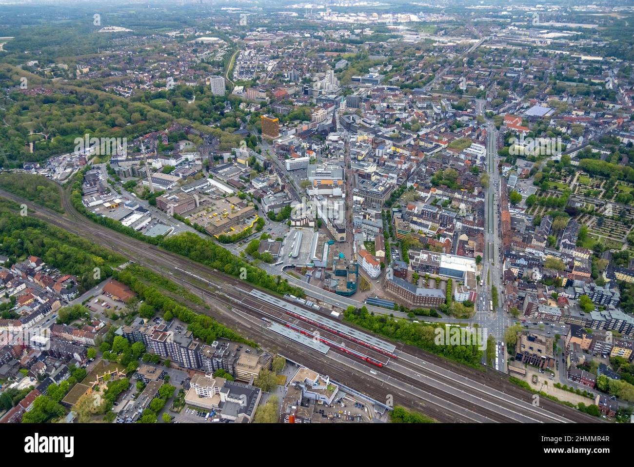 Luftaufnahme, Gelsenkirchen Hauptbahnhof, Neustadt, Gelsenkirchen ...