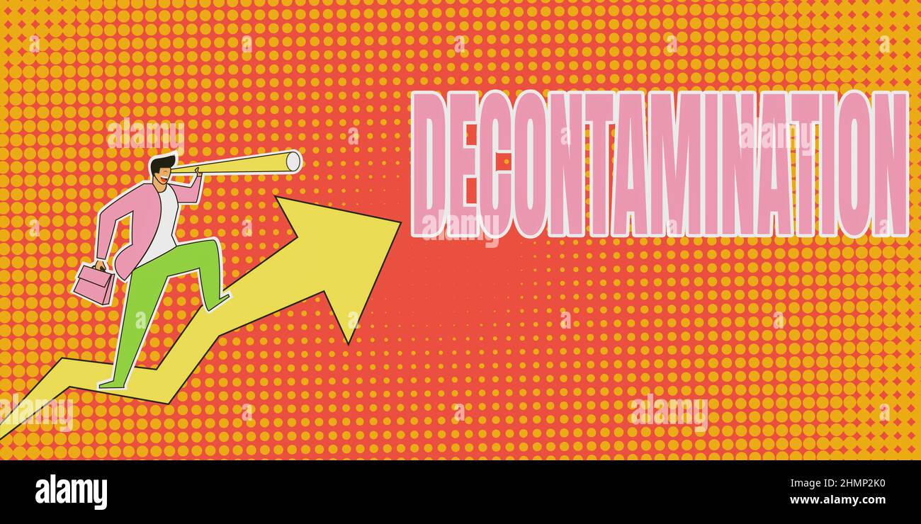 Dekontamination der konzeptionellen Darstellung. Konzept Bedeutung Neutralisierung jeder ...