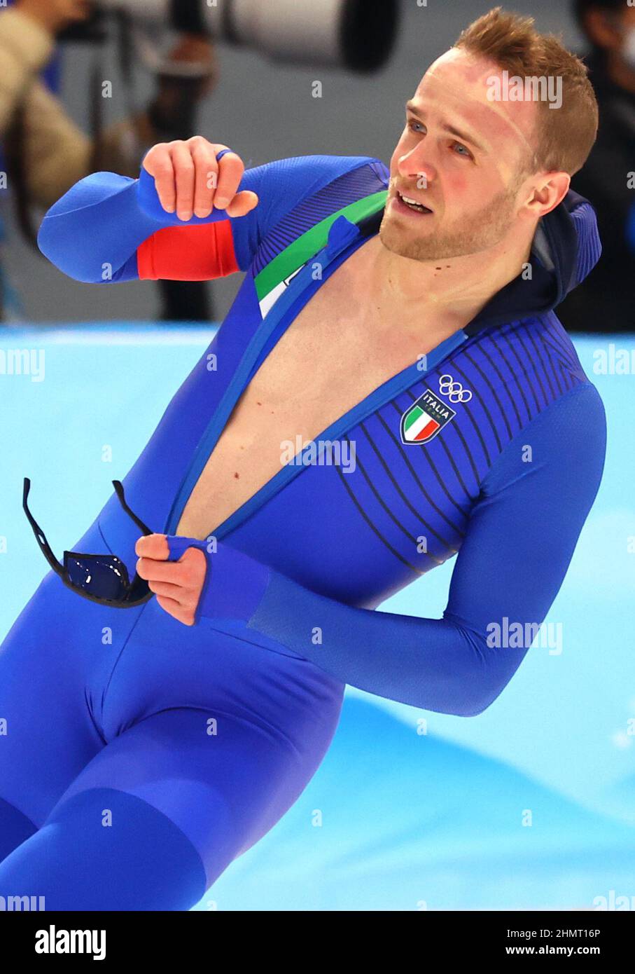 Olympische Spiele 2022 in Peking - Eisschnelllauf - Herren 500m - Nationales Eisschnelllauf Oval ...