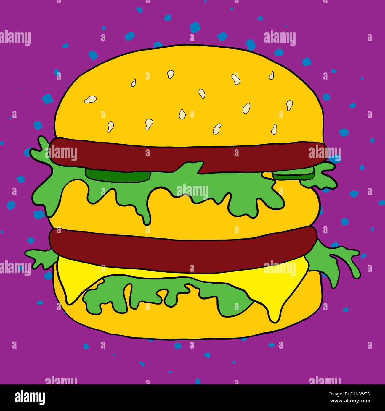 Burger bun comic -Fotos und -Bildmaterial in hoher Auflösung – Alamy