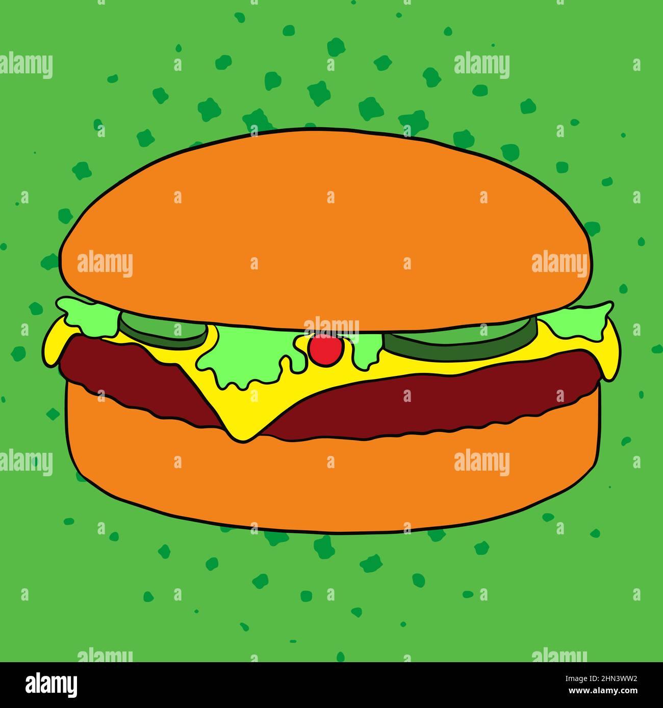 Burger bun comic -Fotos und -Bildmaterial in hoher Auflösung – Alamy