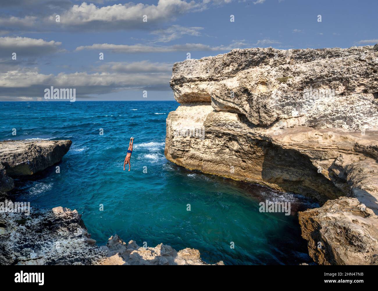 Roca Vecchia, Melendugno, Apulien Italien. August 2021. Aufnahmen von ...