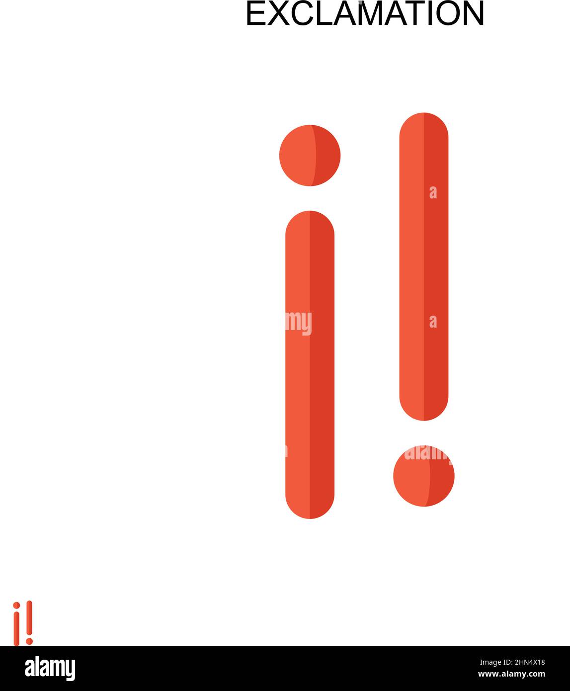 Einfaches Vektorsymbol für Ausrufezeichen. Illustration Symbol Design ...