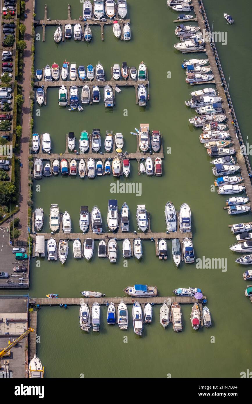 Luftaufnahme, Yachthafen Marina Rünthe in Bergkamen, Ruhrgebiet ...