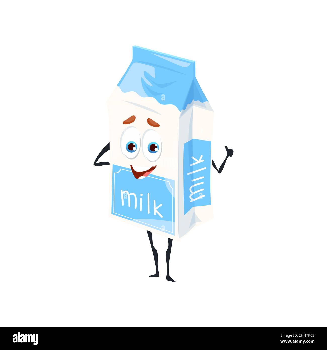 Cartoon lustige Milch Charakter, Milchprodukte Essen und Trinken mit ...