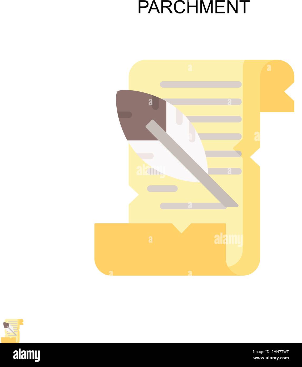 Einfaches Vektorsymbol für Pergament. Illustration Symbol Design ...