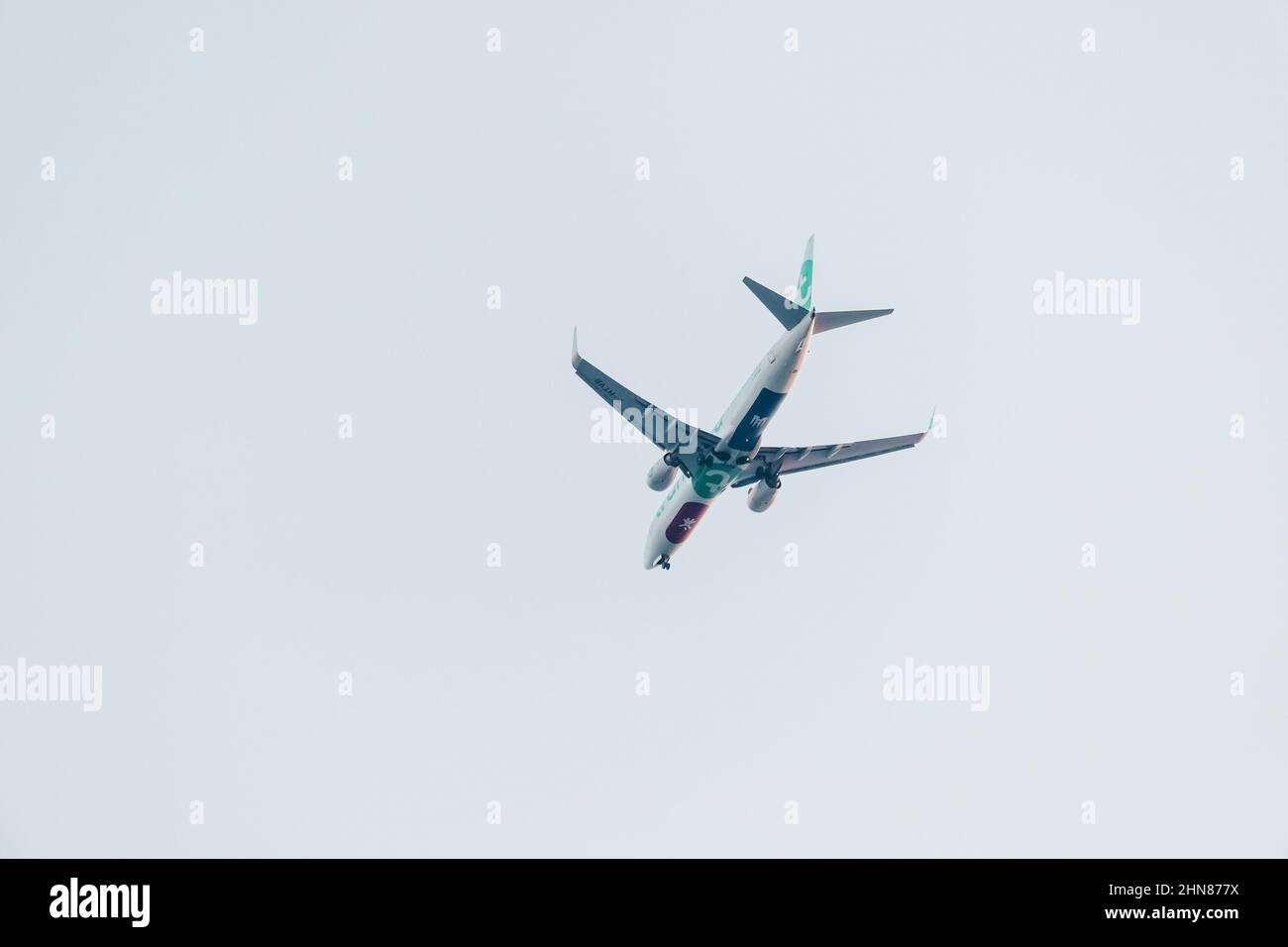 20. Oktober 2021, Thessaloniki, Griechenland: Transavia-Flugzeug, das ...