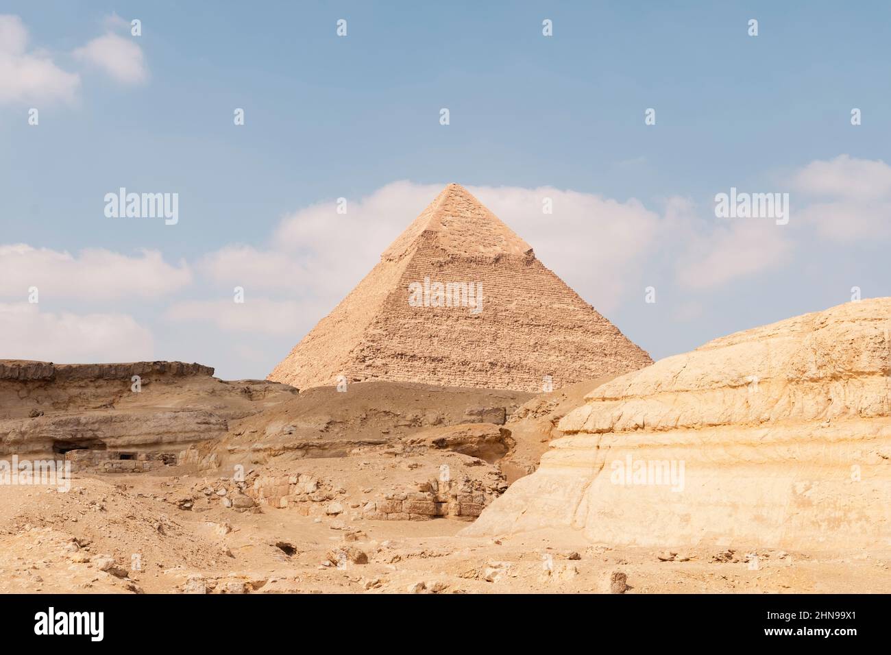 Die Pyramide von cheops, Pyramide von khufu, bei Gizeh mit dem ...