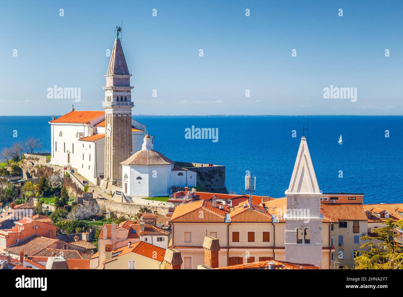 Piran Stadt an der Adria, eine der wichtigsten touristischen ...