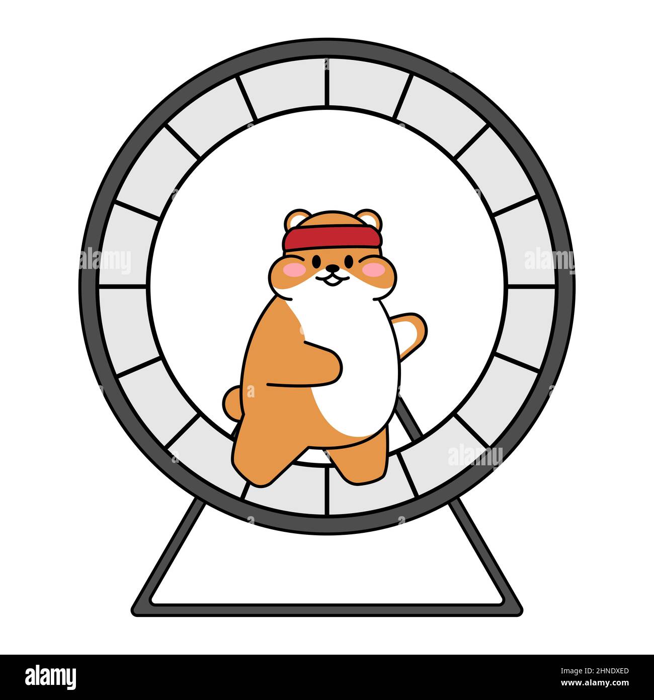 Hamster wheel illustration Stock-Vektorgrafiken kaufen - Alamy