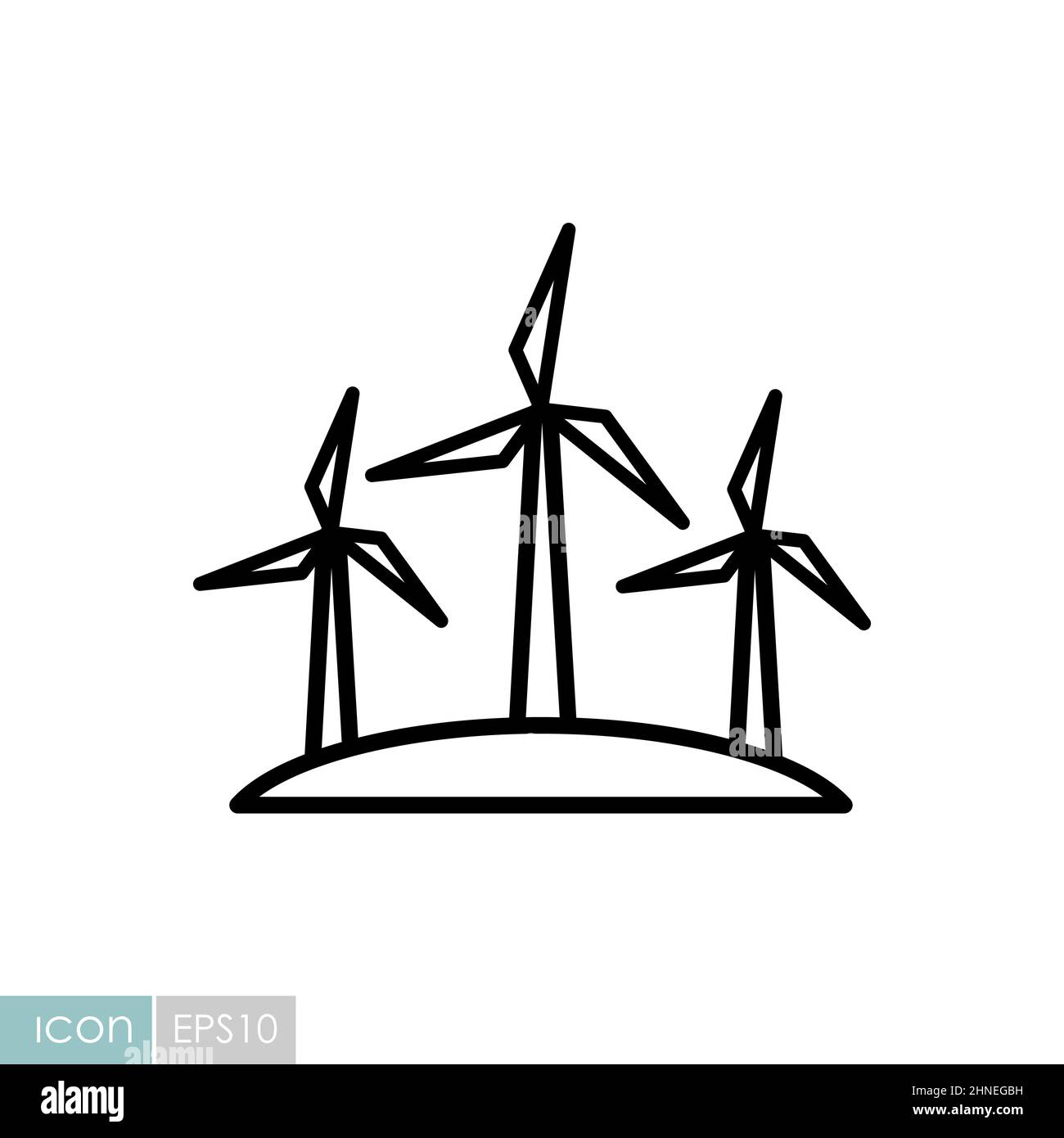 Mühle Flachbild-Symbol. Landwirtschaft unterzeichnen. Grafik Symbol für ...