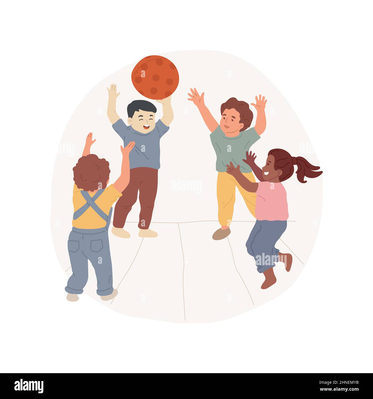 Werfen und fangen Spiele isoliert Cartoon Vektor Illustration Kinder ...