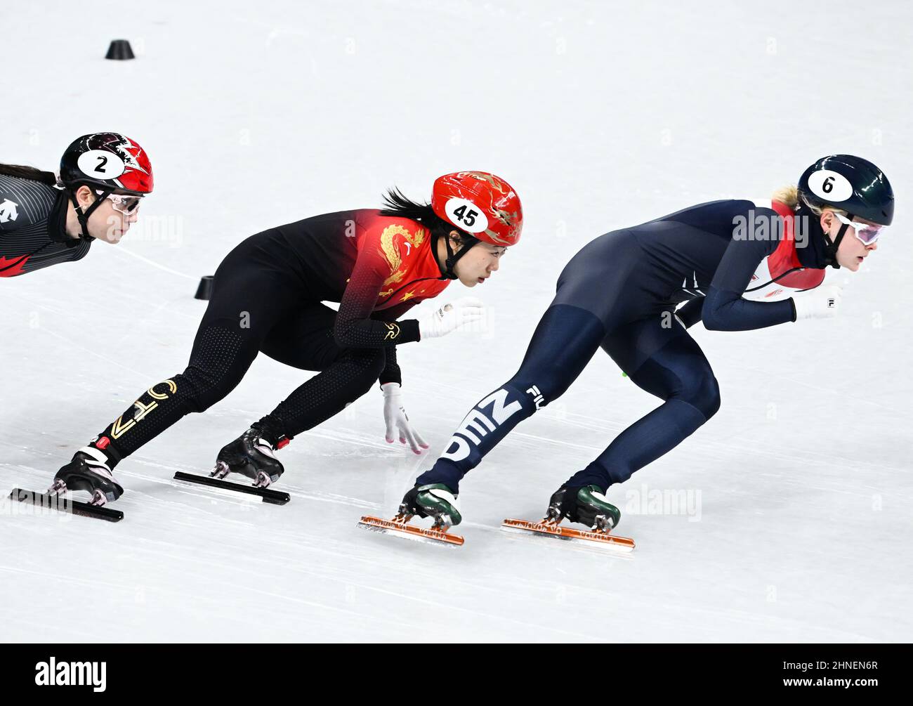 Peking, China. 16th. Februar 2022. Xandra Velzeboer aus den ...