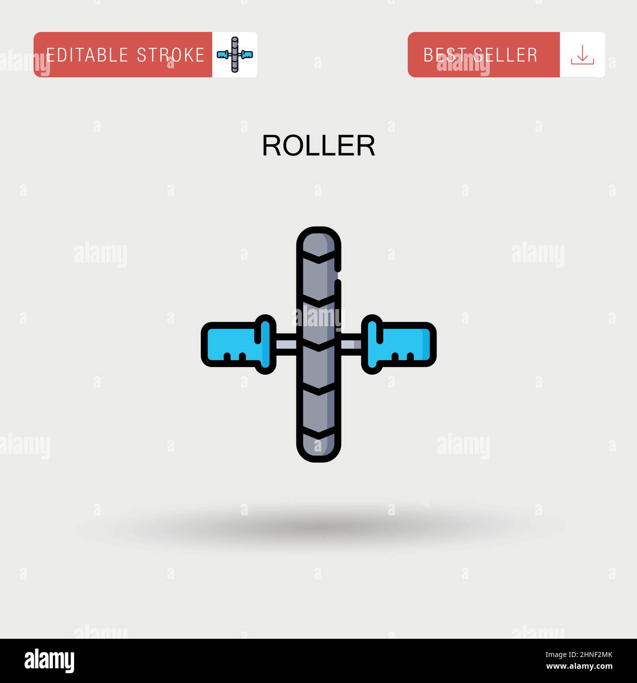 Einfaches Vektorsymbol für Rollen Stock-Vektorgrafik - Alamy
