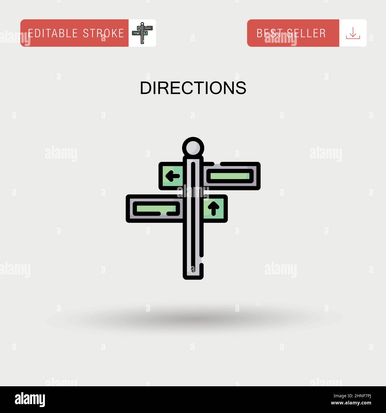 Directions road sign Stock-Vektorgrafiken kaufen - Alamy