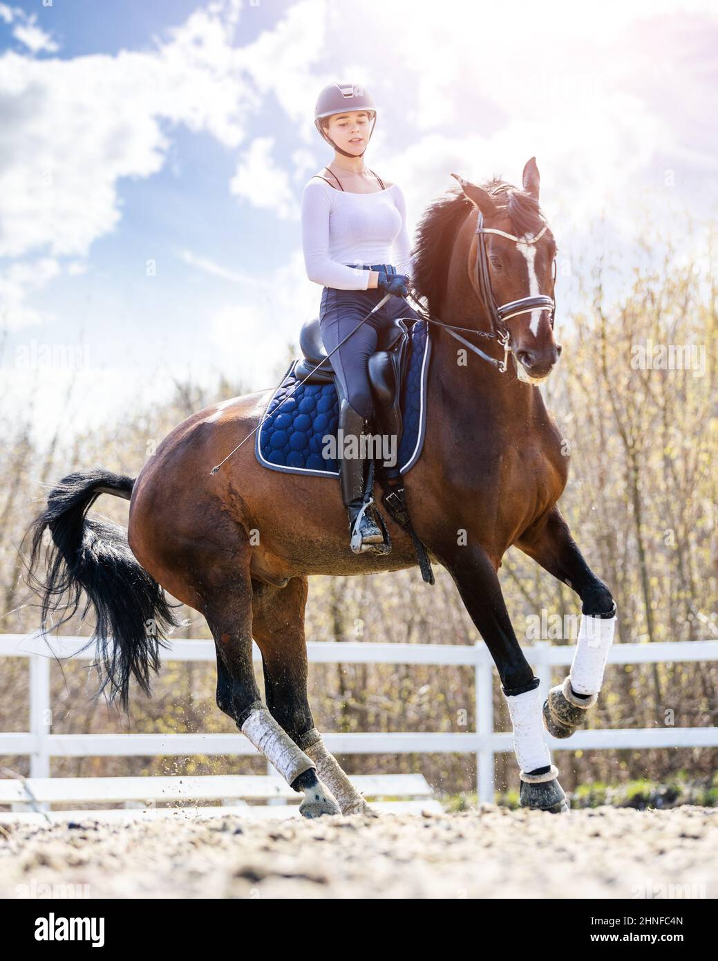 Mädchen pferd reiten -Fotos und -Bildmaterial in hoher Auflösung ...