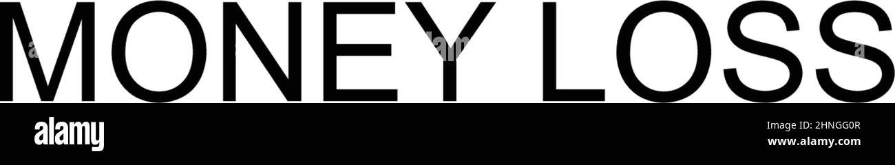 Einfaches Vektor-Symbol für Geldverlust. Illustration Symbol Design ...