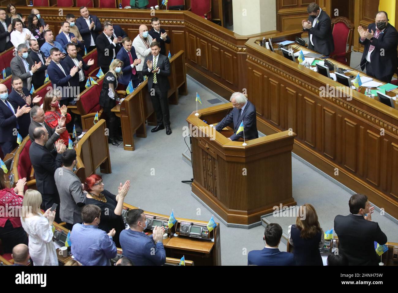 Nicht exklusiv: KIEW, UKRAINE - 16. FEBRUAR 2022 - Stellvertretender ...