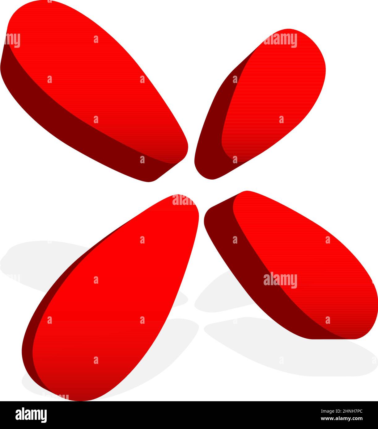Rotes X-Zeichen, Form, Buchstabe. Fadenkreuz, Zielmarke ...