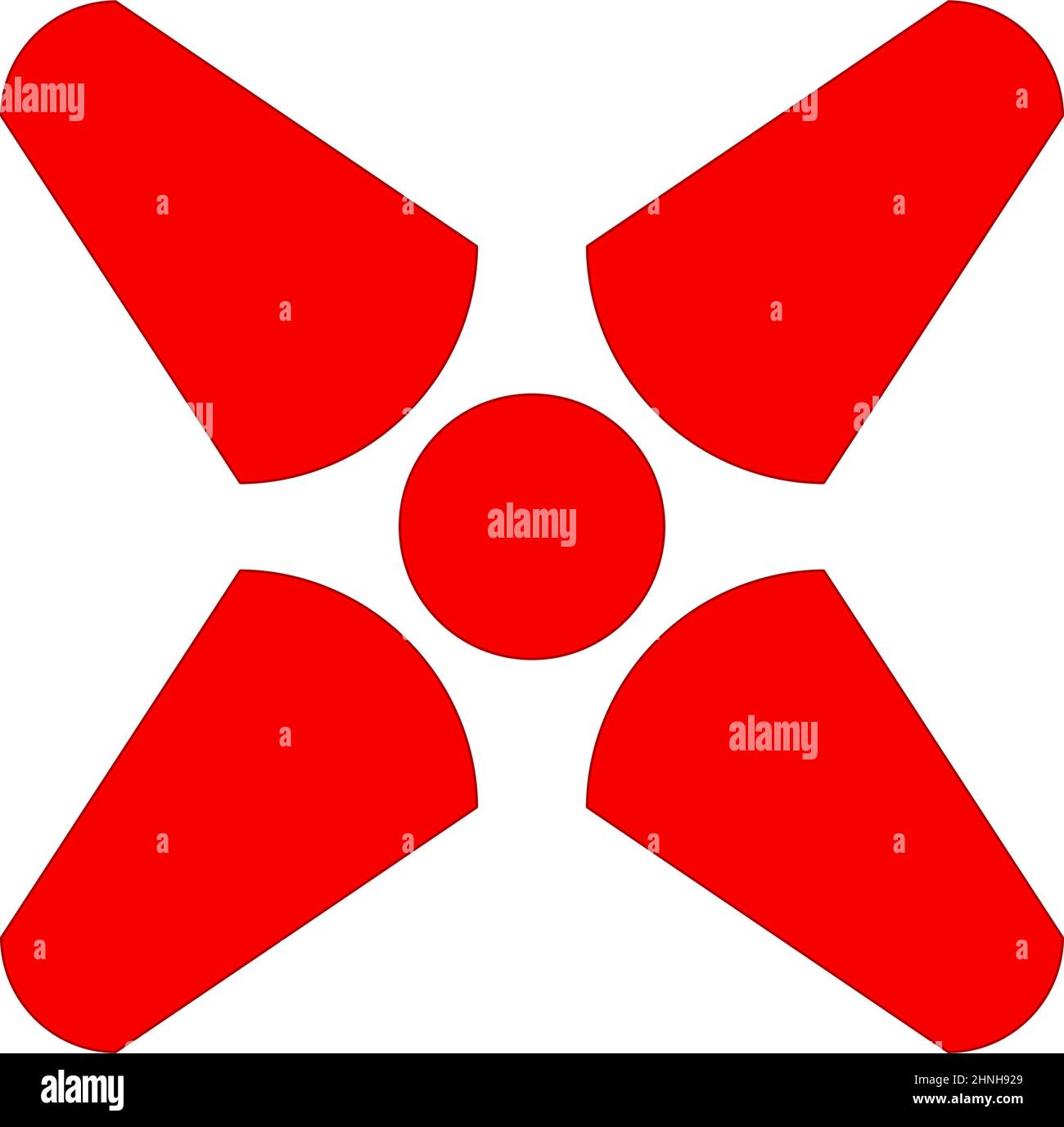 Rotes X-Zeichen, Form, Buchstabe. Fadenkreuz, Zielmarke ...