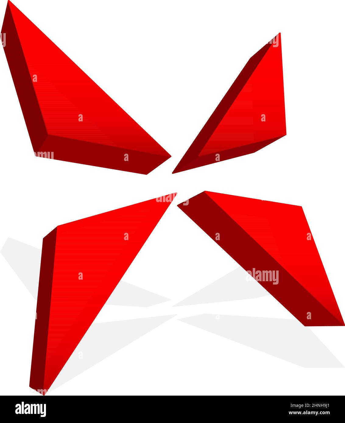 Rotes X-Zeichen, Form, Buchstabe. Fadenkreuz, Zielmarke ...